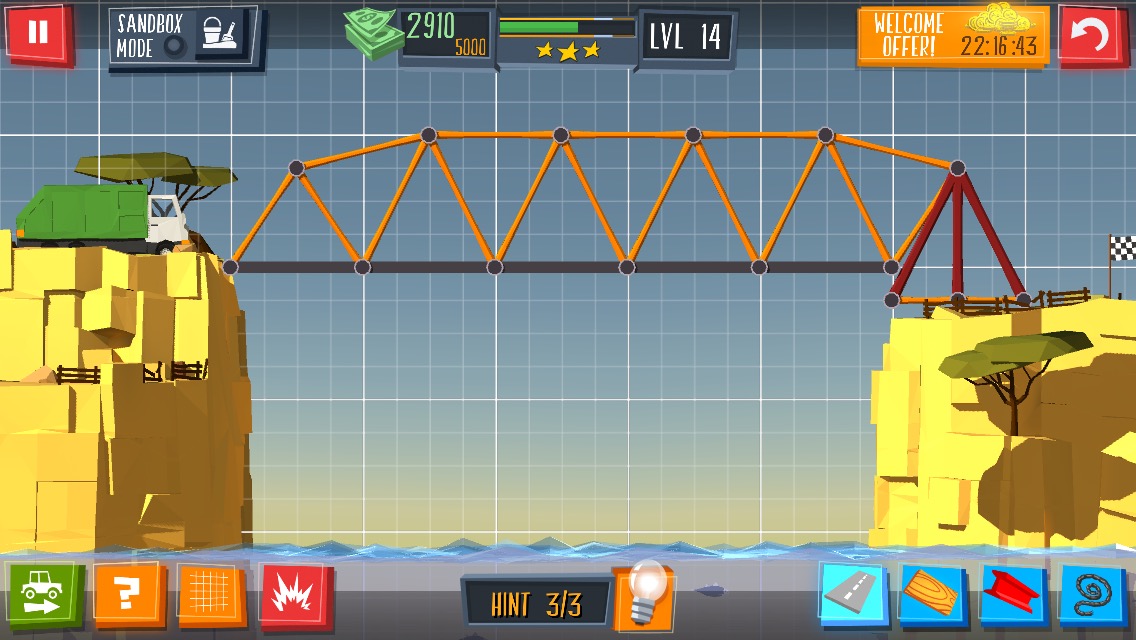 Build a Bridge! 3-Star Walkthrough (Level 1 - Level 15) - Touch, Tap, Play