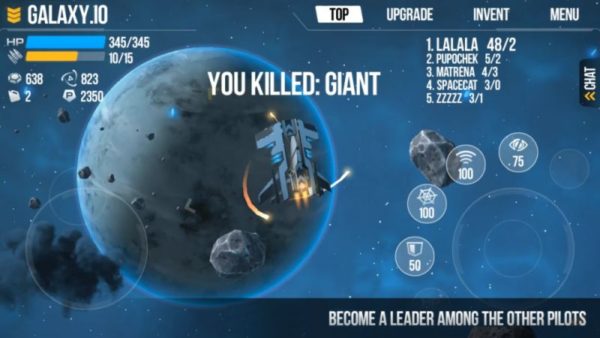 Galaxy.io Space Arena Docks onto Mobile Devices - Touch, Tap, Play