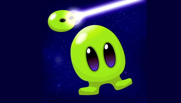 Jump and Shoot Through Space in Tiny Alien - Touch, Tap, Play