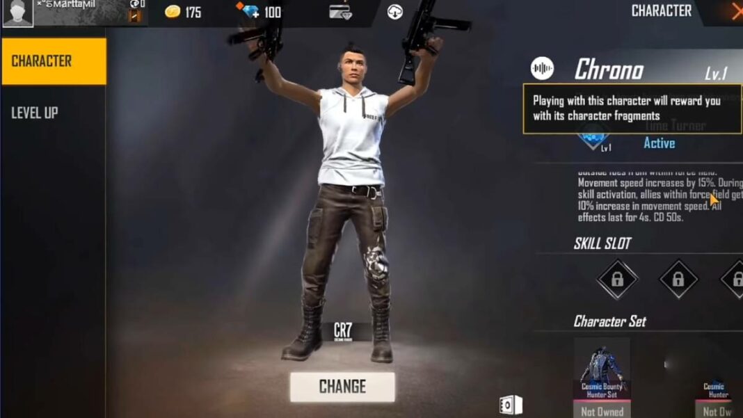 Free Fire: How to get Chrono character for 1 Diamond - Touch, Tap, Play