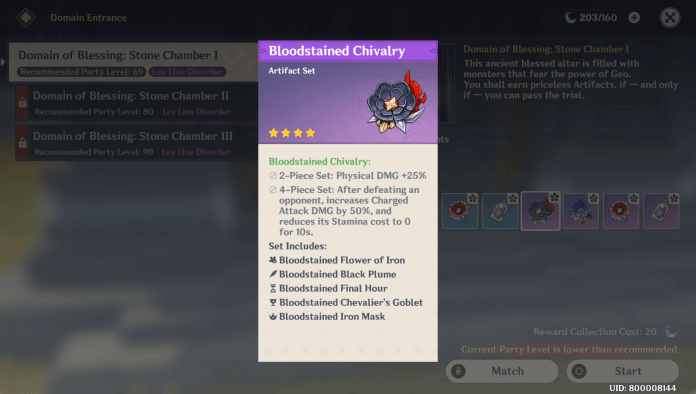 Genshin Impact: How to get the complete Bloodstained Chivalry Artifact ...