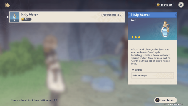 How to get Holy Water in Genshin Impact - Touch, Tap, Play