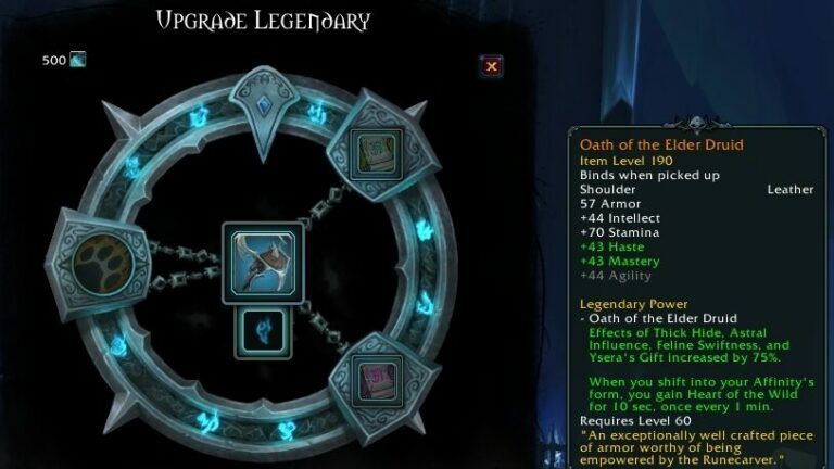 World of Warcraft: Shadowlands | How much Soul Ash do legendaries cost ...