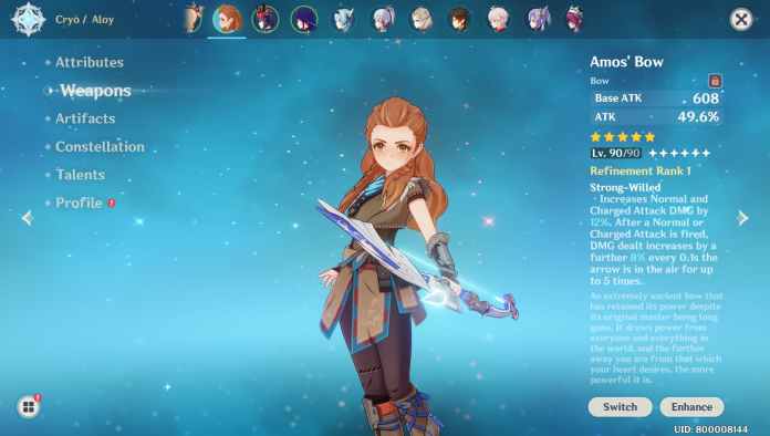 Genshin Impact: Guide to the Best Aloy Build - Touch, Tap, Play