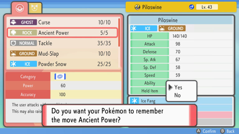 Pokemon Sword and Shield: How to Get Ancient Power Move for Piloswine ...