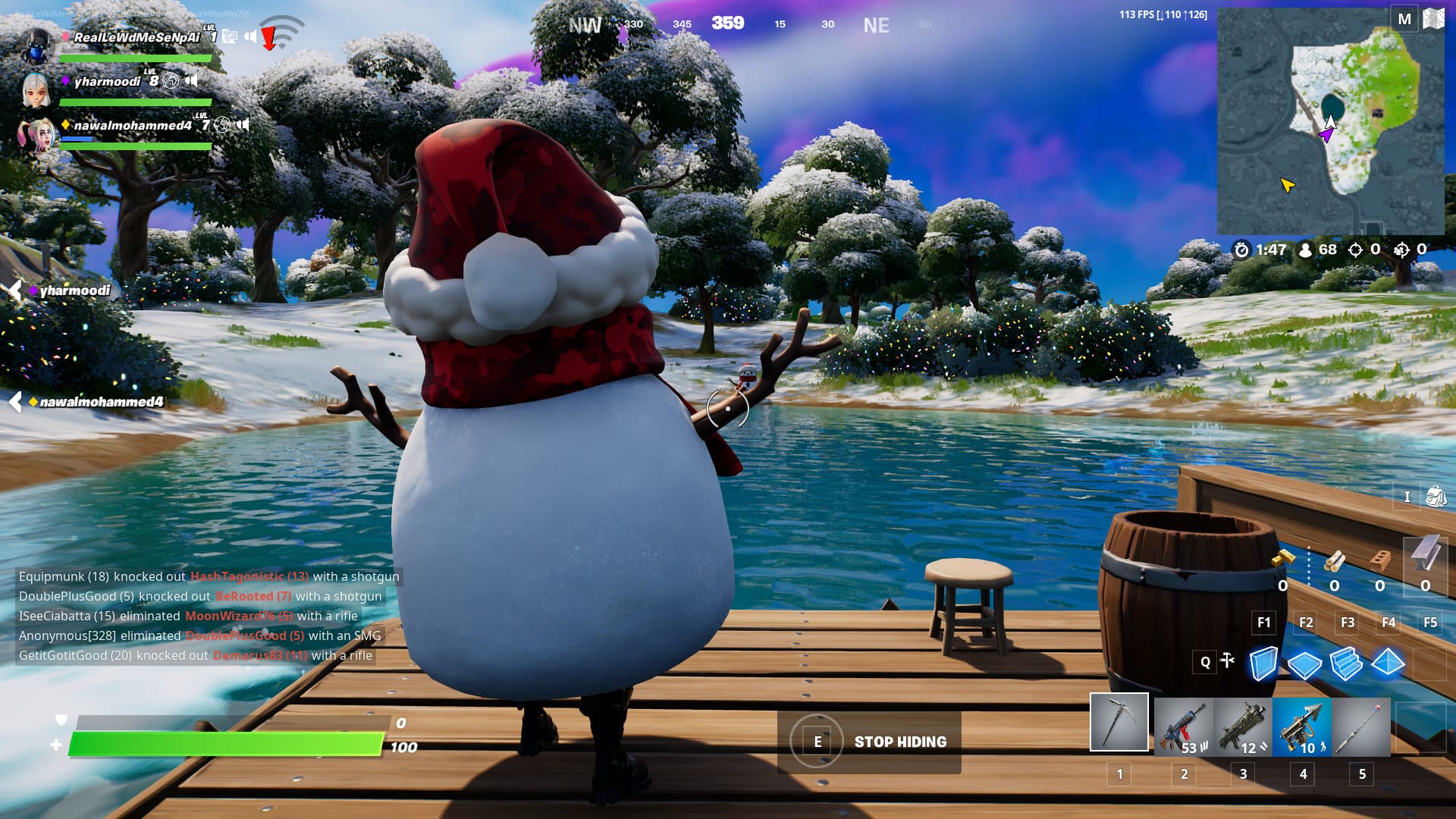 How to Ram a Snowman With a Vehicle in Fortnite Chapter 3 Winterfest ...