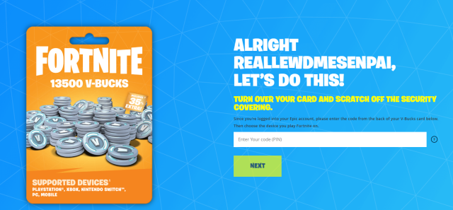 How to Redeem a V-Bucks Gift Card in Fortnite - Touch, Tap, Play