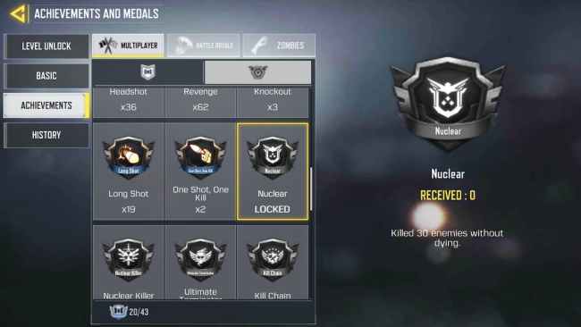 How to get Nuclear medal in COD Mobile - Touch, Tap, Play