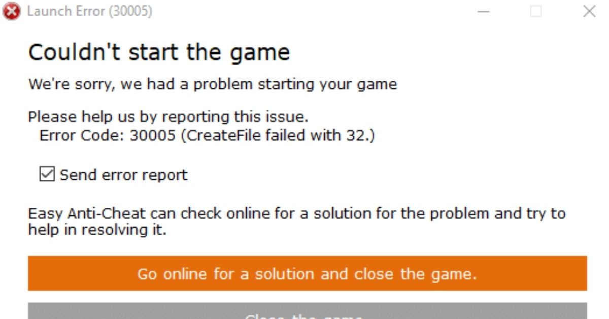 How to Fix 30005 (CreateFile failed with 32) in Fortnite - Touch, Tap, Play