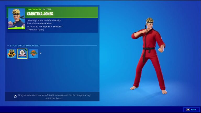 All Cobra Kai Characters Skins in Fortnite - Touch, Tap, Play