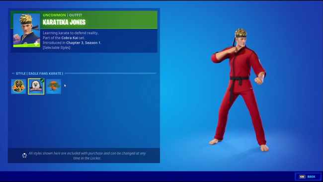 All Cobra Kai Characters Skins in Fortnite - Touch, Tap, Play