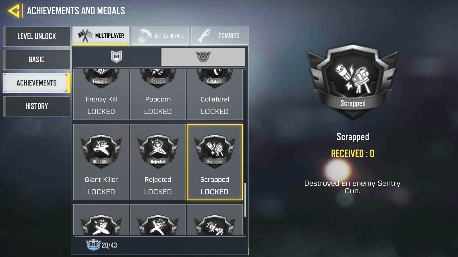 How to get Scrapped medal in COD Mobile - Touch, Tap, Play