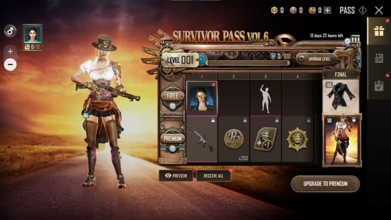 All free and premium rewards in New State Mobile Survivor Pass Vol. 6