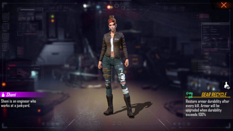 Characters Combos and Moves for Shani in Free Fire - Touch, Tap, Play