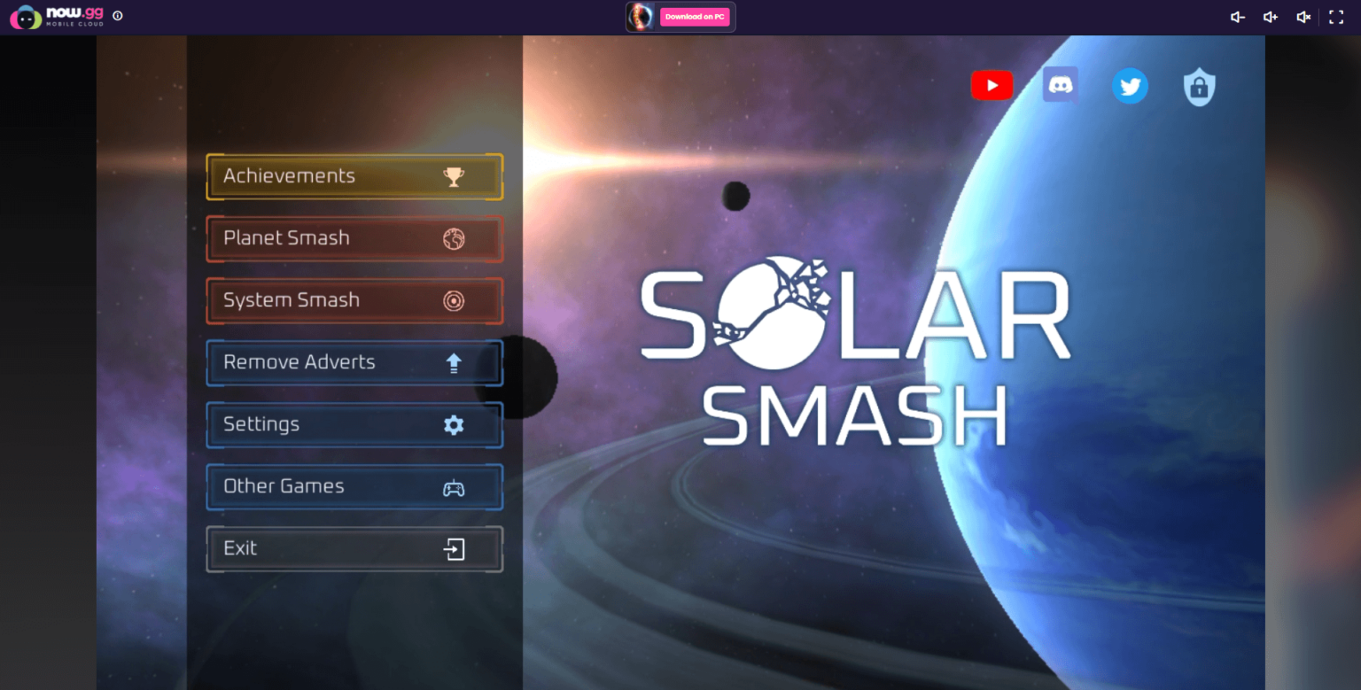 How to Play Solar Smash Online on Now.gg - Touch, Tap, Play