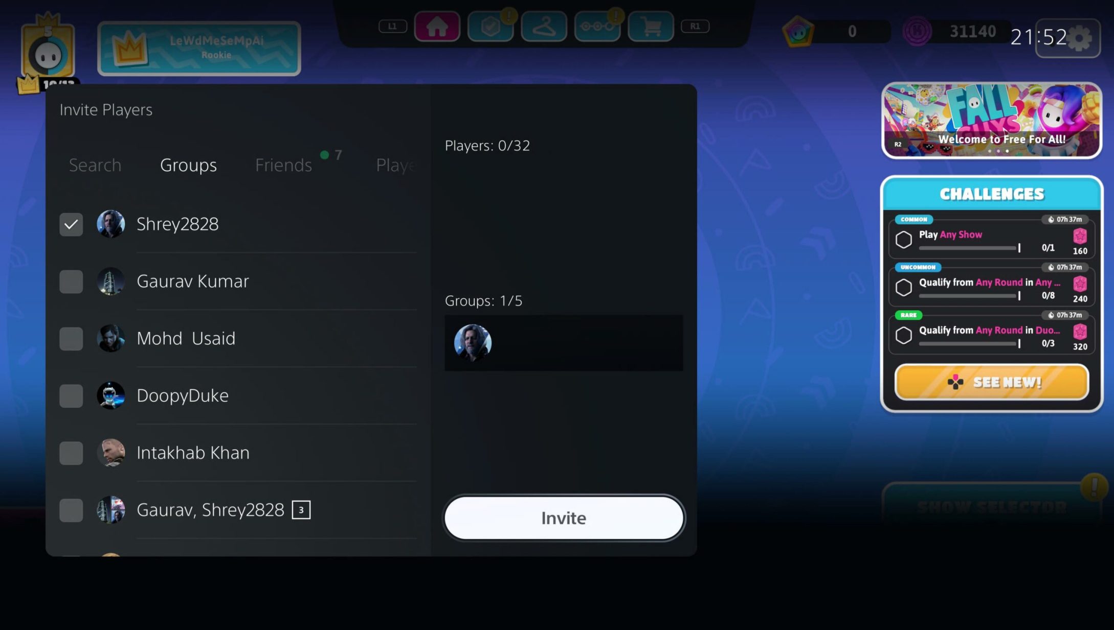 How to Invite Friends on Fall Guys PS4 and PS5 - Touch, Tap, Play
