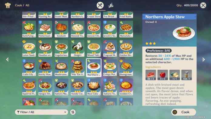 How to Make Northern Apple Stew in Genshin Impact - Touch, Tap, Play