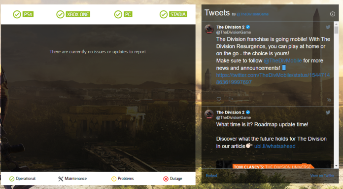 Is The Division 2 Down? - How to Check The Division 2 Server Status ...