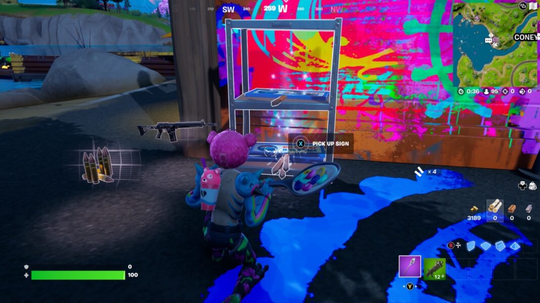 Pick up a No Sweat Summer Goal sign (screenshot by Touch Tap Play)