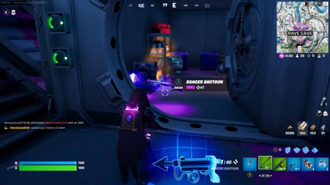 epic ranger shotgun vault fortnite