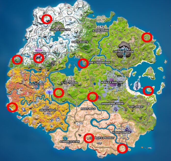 All Vault Locations in Fortnite Chapter 3 Season 4 - Touch, Tap, Play