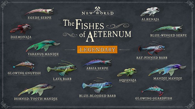 New World: All Legendary Fish and Where to Catch Them - Touch, Tap, Play
