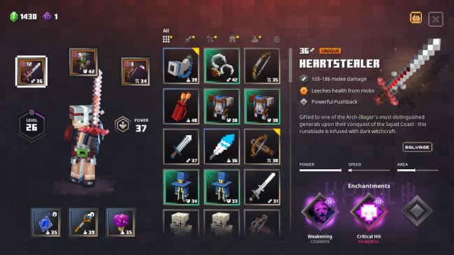 Best Weapons in Minecraft Dungeons Listed - Touch, Tap, Play