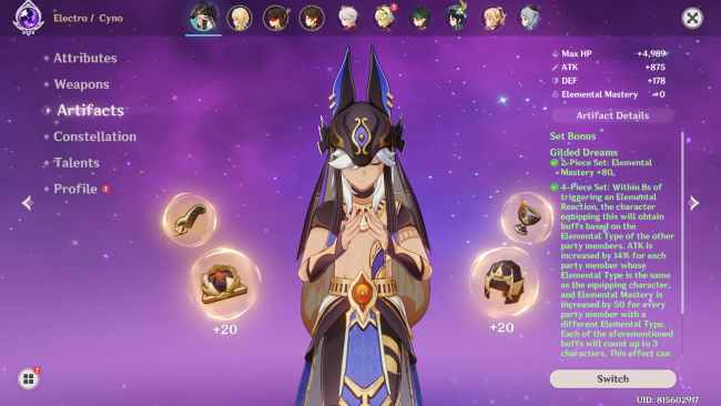 Best Genshin Impact Cyno DPS Build - Touch, Tap, Play