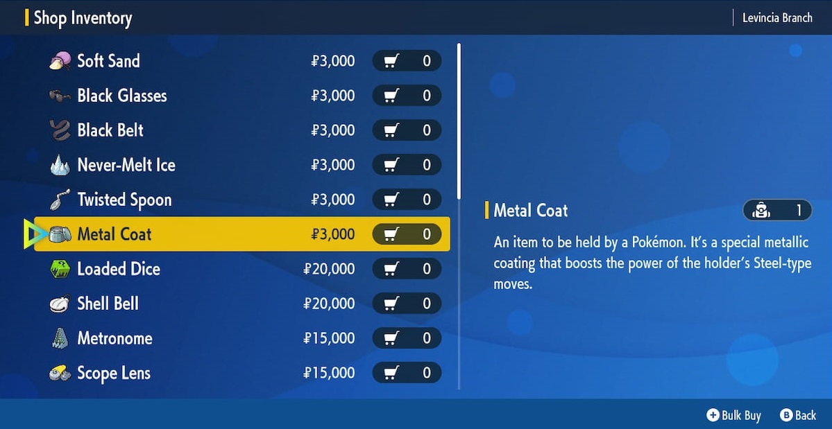 Where to Buy Items for Pokémon to Hold in Scarlet and Violet: Guide ...