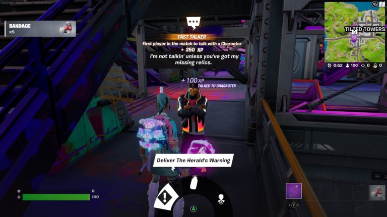 Where To Talk With Characters To Deliver Herald's Warning in Fortnite ...