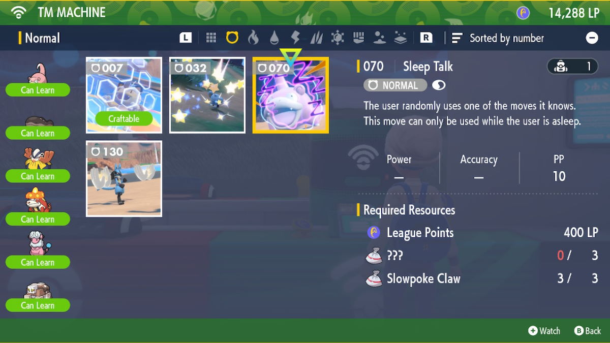 How To Get Sleep Talk (TM070) in Scarlet & Violet and Pokémon That Learn It - Touch, Tap, Play