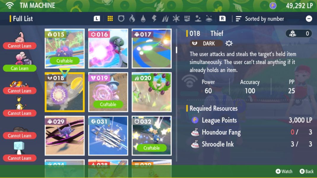 How To Get Thief (TM018) in Scarlet and Violet - Touch, Tap, Play