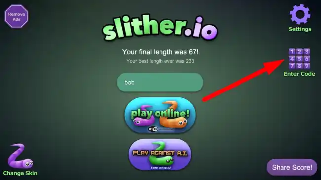 Codes for Slither IO Invisible Skin | Tips and Cheats - Touch, Tap, Play