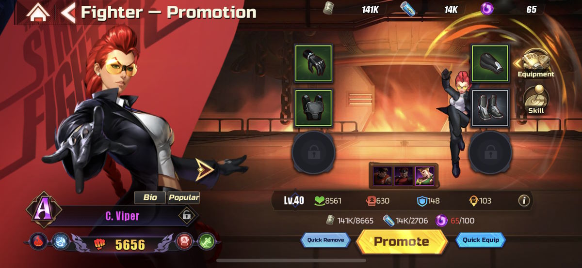 How to Upgrade Equipment in Street Fighter: Duel - Touch, Tap, Play