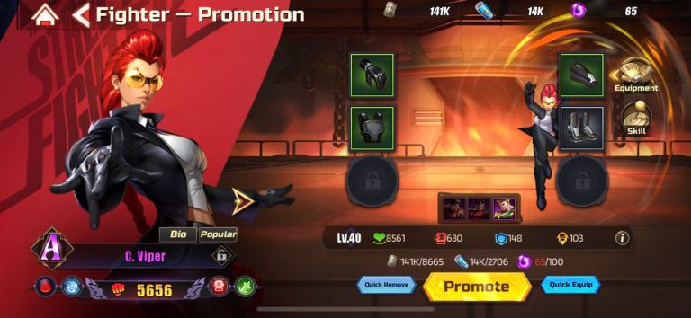 How to Upgrade Equipment in Street Fighter: Duel - Touch, Tap, Play