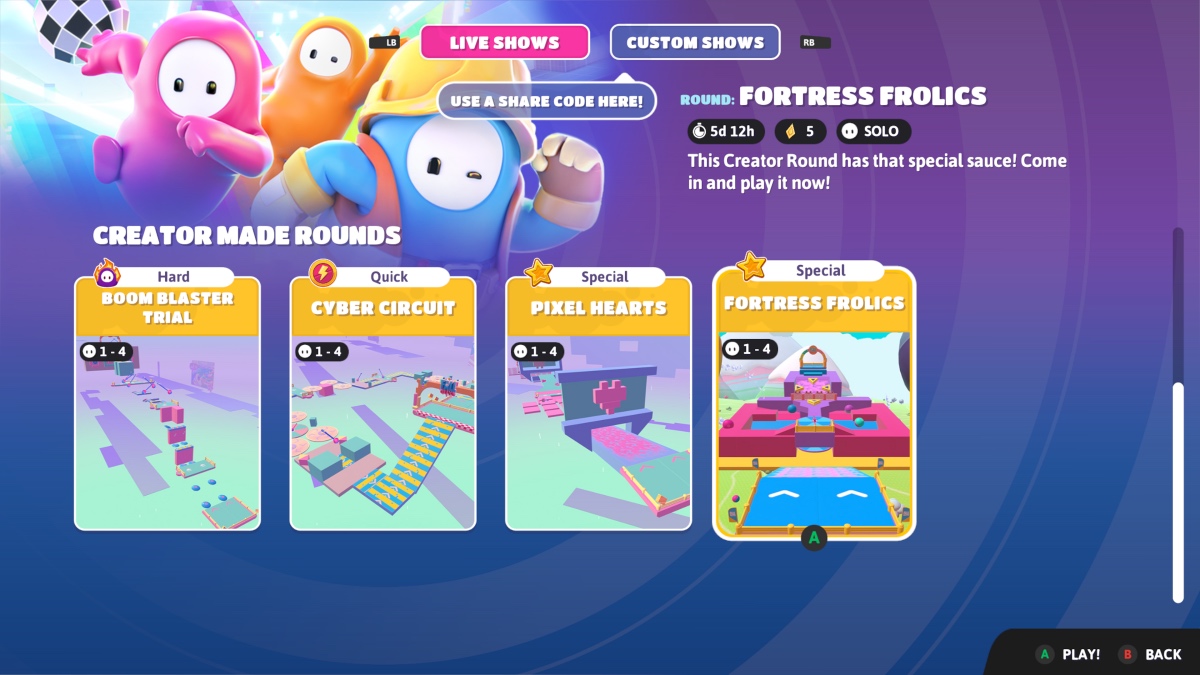 How to Play Player Created Rounds in Fall Guys - Touch, Tap, Play