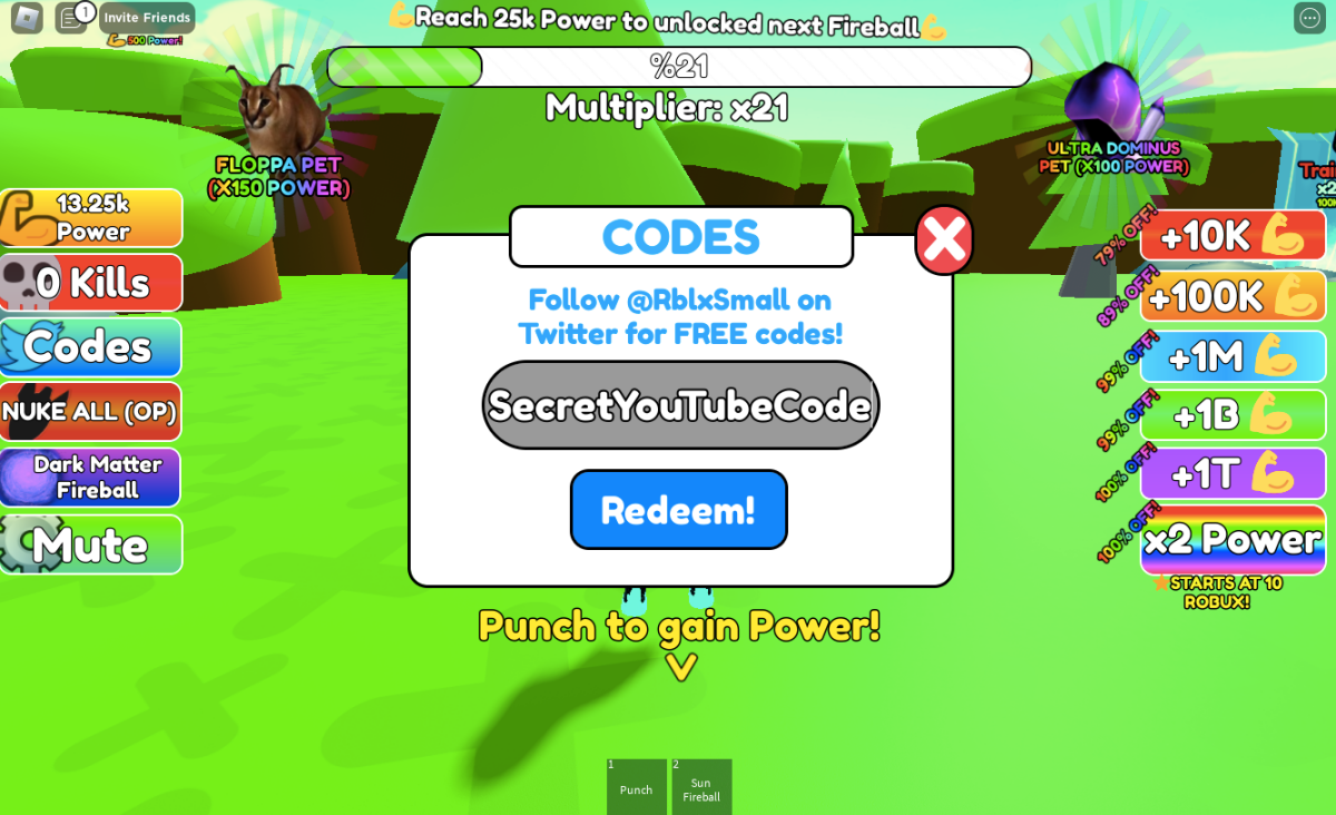 Fireball Punching Simulator Codes (June 2023) - Touch, Tap, Play