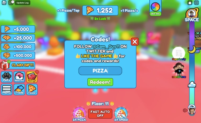 +1 Pizza Per Second Codes (June 2023) - Touch, Tap, Play