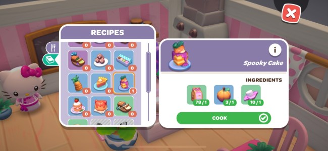 How to Make Spooky Cake in Hello Kitty Island Adventure - Touch, Tap, Play