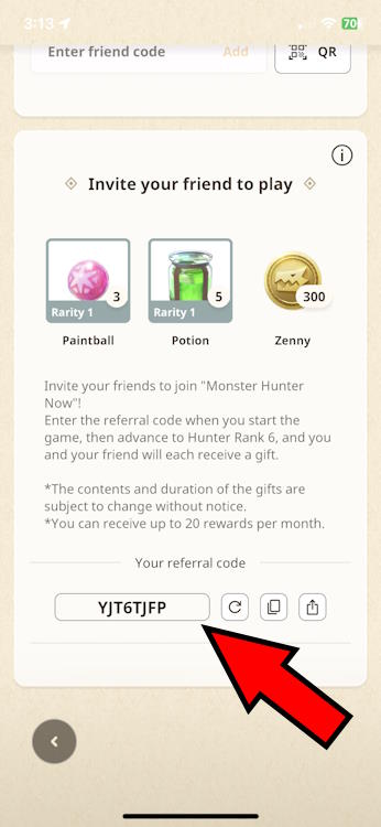 How to get and use Referral Codes in Monster Hunter Now - Touch, Tap, Play