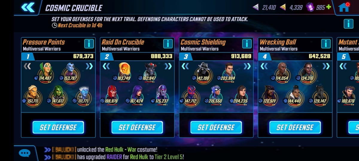 Marvel Strike Force Crucible Counters - Touch, Tap, Play