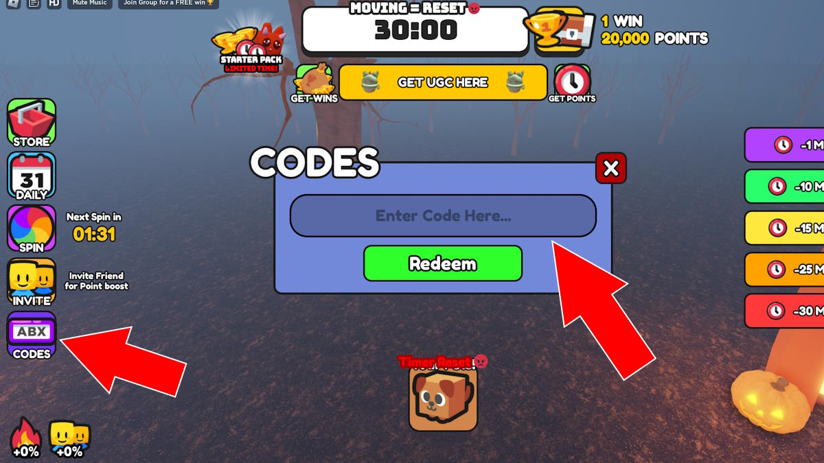 Don't Move Codes (February 2025) - Touch, Tap, Play