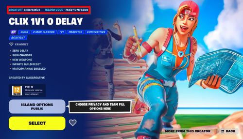 Best Fortnite 1 Vs. 1 Map Codes - Touch, Tap, Play