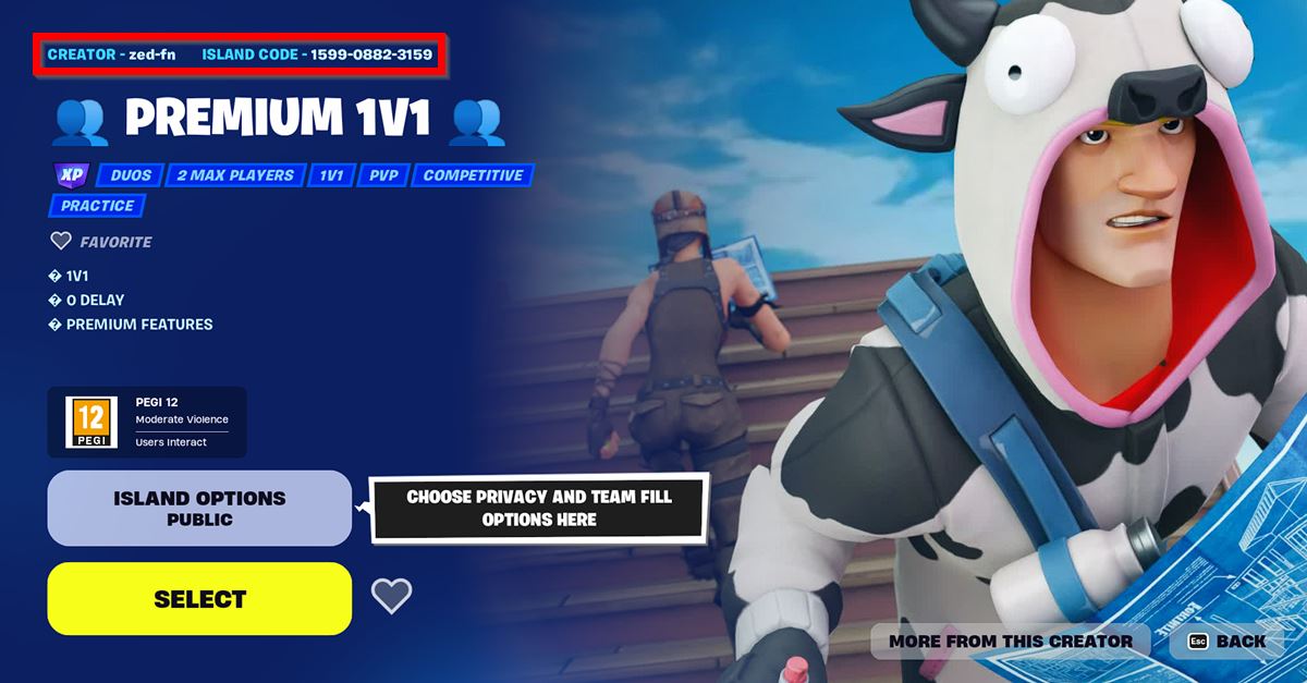 Best Fortnite 1 Vs. 1 Map Codes - Touch, Tap, Play