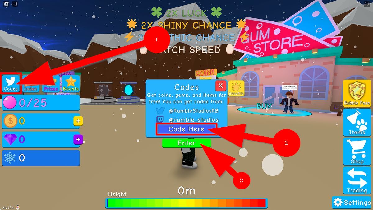 Bubble Gum Simulator Codes - How to Get More Luck, Gems, Candies & More ...