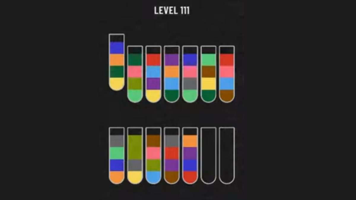 How to Beat Water Sort Level 111 - Touch, Tap, Play