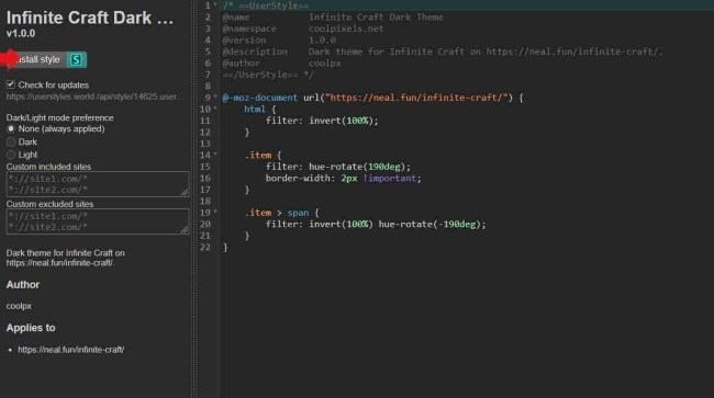 How to Play Infinite Craft in Dark Mode (Guide) - Touch, Tap, Play